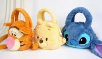 China Disney Plush Shoulder Crossbody Bag 24x6x24cm Soft Stuffed Purse for Kids for sale