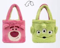 China Disney Reversible Plush Crossbody Handbag Purse 29x12x26cm Soft Stuffed Cotton Bag for sale