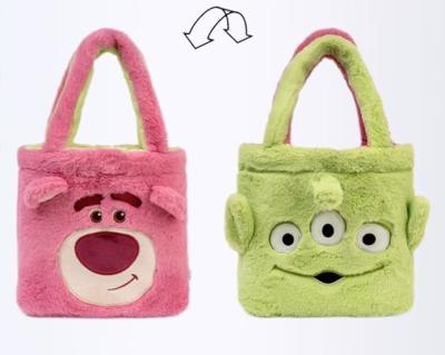 China Disney Reversible Plush Crossbody Handbag Purse 29x12x26cm Soft Stuffed Cotton Bag for sale