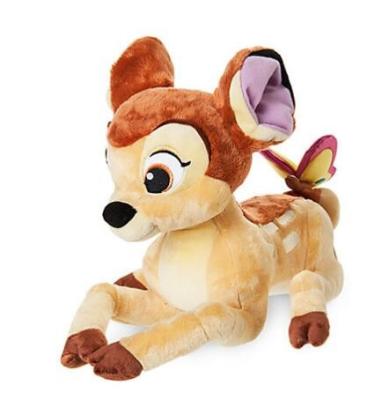 China Bambi with Butterfly Medium Plush Toy 25cm Brown Soft Stuffed Animal OEM for sale