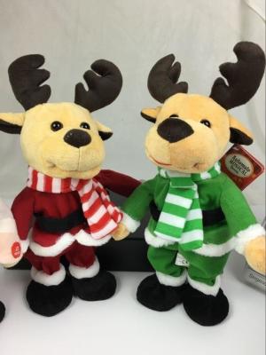 China Dancing Music Plush Toy 35cm Christmas Electronic Stuffed Animal CE EN71 for sale