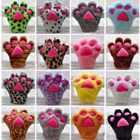 China Plush Paw Gloves Hand Puppet Stuffed Animal 25cm Soft Toy for Promotion Gifts for sale