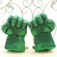 China Superman Plush Paw Gloves Hand Puppet Stuffed Animal Toy 30cm Green Red for sale