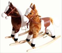 China Plush Rocking Horse Animal Ride On Toy for Kids 73x65x30cm Indoor Play for sale