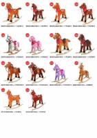 China Plush Rocking Horse Animal Ride On Toy for Kids 73x65x30cm Indoor Play for sale