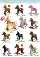China Plush Rocking Horse Animal Ride On Toy for Kids 73x65x30cm Indoor Play for sale