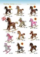 China Plush Rocking Horse Animal Ride On Toy for Kids 73x65x30cm Indoor Play for sale