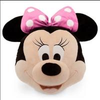 China Original Disney Mickey Mouse Minnie Mouse Big Head Cushion Pillow 40x45cm Polyester for sale