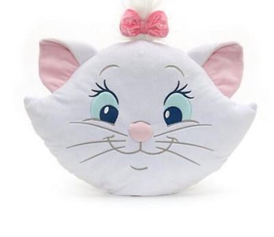 China Original Disney Marie Big Face Cushion 35x35cm Polyester Pillow White Custom Logo for sale