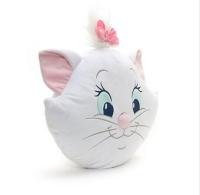 China Original Disney Marie Big Face Cushion 35x35cm Polyester Pillow White Custom Logo for sale