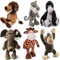 China Custom Jungle Animal Stuffed Plush Toy 20cm Eco-Friendly PP Cotton OEM Gift for sale
