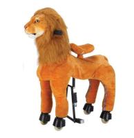 China Rocking Tiger Mechanical Pony Ride On Walking Animal Toy 66x31x72cm Plush Steel Frame for sale