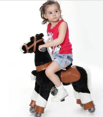 China Mechanical Walking Pony Ride On Animal 66x31x72cm Plush Steel Frame Amusement Park Equipment for sale