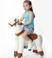China Mechanical Walking Pony Ride On Animal 66x31x72cm Plush Steel Frame Amusement Park Equipment for sale