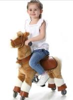 China Mechanical Walking Pony Ride On Animal 66x31x72cm Plush Steel Frame Amusement Park Equipment for sale