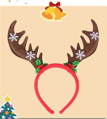 China Christmas Plush Hairband Headband Hairpin 16-20cm OEM Custom Logo for sale