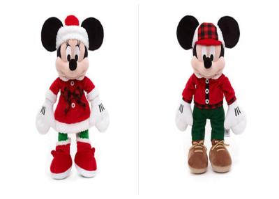 China Disney Christmas Mickey Mouse Minnie Mouse Plush Toys 45cm Red Custom Logo OEM for sale