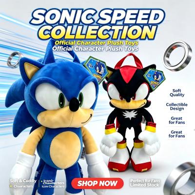 China Cute OEM Disney Style Plush Toys Sonic The Hedgehog Plush Doll Backpack for sale