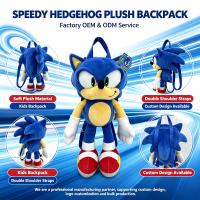 China Cute OEM Disney Style Plush Toys Sonic The Hedgehog Plush Doll Backpack for sale