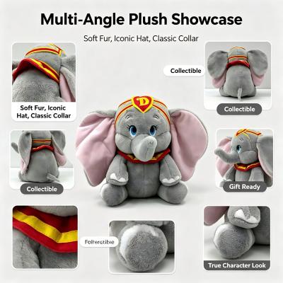 China Cute Custom Disney Plush Toys Dumbo - D Cartoon Character Stuffed Animals for sale
