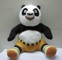 China 25cm Kungfu Panda Sitting Plush Toy OEM Custom Logo Soft Stuffed Doll for sale