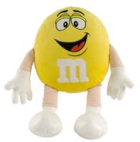 China Custom 25cm Yellow M&M Stuffed Plush Toy Eco Friendly Soft Plush for Kids Party Gift OEM for sale