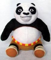China 25cm Kungfu Panda Sitting Plush Toy OEM Custom Logo Soft Stuffed Doll for sale