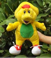 China BJ Stuffed Cartoon Plush Toy 25cm Yellow Promotion Gift Soft Plushie with Squeaker for sale