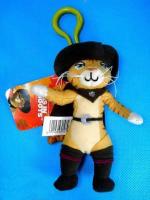 China Custom 15cm Puss in Boots Plush Keychain Stuffed Toy for Promotional Gifts OEM for sale
