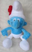 China 20cm Blue Smurf Plush Toy Stuffed Animal for Vending Crane Machine Custom Logo for sale