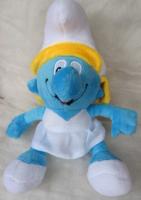 China 20cm Blue Smurf Plush Toy Stuffed Animal for Vending Crane Machine Custom Logo for sale