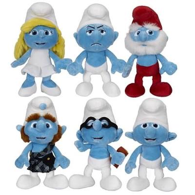 China Custom Blue Smurf Plush Toy 20cm Soft Stuffed Doll for Promotional Gifts OEM for sale