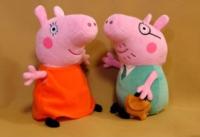 China Peppa Pig Stuffed Plush Toy 20cm 25cm Soft Polyester Cartoon Doll for Kids Gifts for sale