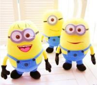 China Custom Plush Minion Toy 20-35cm Soft Polyester Stuffed Doll with 3D Eyes for Gift for sale
