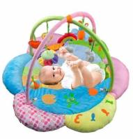 China Custom Baby Play Gym Mat 120cm with Soft Foam Floor and Hanging Toys for Infant Development for sale