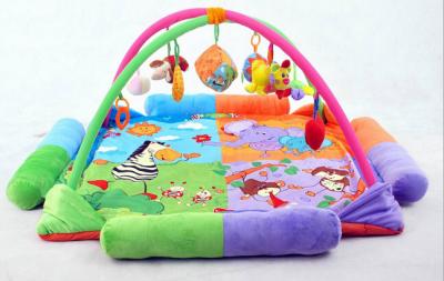 China Baby Activity Gym Mat 90x90x60cm Customized Infant Play Mat with Soft Foam and Toys for sale