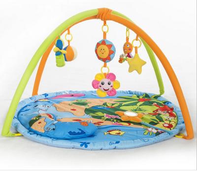 China Sea Animal Baby Play Gym 90x90x60cm Soft Foam Toddler Activity Mat with Hanging Toys for sale