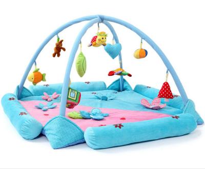 China Blue Happy Garden Baby Play Gym 90x90x60cm Soft Foam Floor Mat with Toys for sale