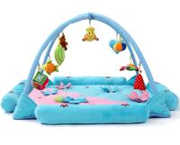 China Blue Happy Garden Baby Play Gym 90x90x60cm Soft Foam Floor Mat with Toys for sale