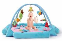 China Blue Happy Garden Baby Play Gym 90x90x60cm Soft Foam Floor Mat with Toys for sale
