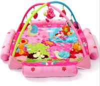 China Pink Flower Baby Play Gym and Activity Mat 90x90cm Soft Foam Toddler Toy for sale