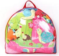 China Pink Flower Baby Play Gym and Activity Mat 90x90cm Soft Foam Toddler Toy for sale