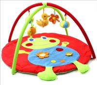 China Custom Baby Activity Gym 90x90cm Soft Foam Play Mat with Hanging Toys for Infant Development for sale