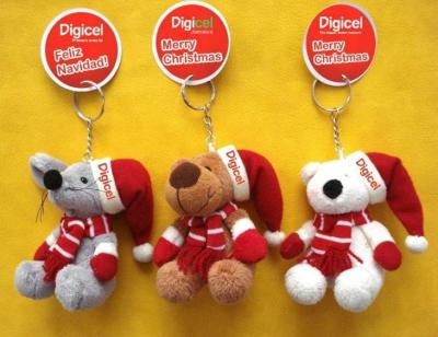 China Small Hanging Teddy Bear Pendant Stuffed Keychain Plush Toy 12cm OEM for sale