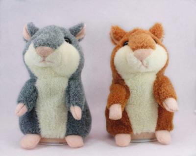 China Interactive Talking Plush Hamster Toy 15cm Recordable Stuffed Animal for Kids Language Learning for sale