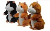 China Interactive Talking Plush Hamster Toy 15cm Recordable Stuffed Animal for Kids Language Learning for sale