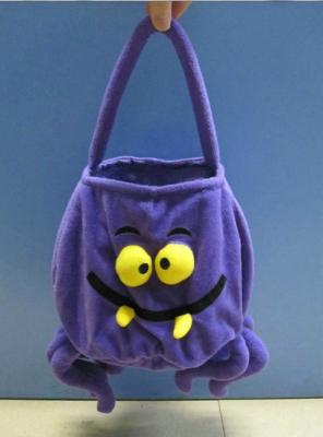 China 30cm Purple Halloween Plush Stuffed Toy Gift Bag for Party 12inch for sale
