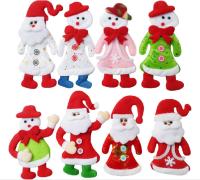 China Christmas Tree Santa Stuffed Doll 12cm 19cm Soft Plush Toy Holiday Decoration for sale