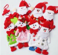 China Christmas Tree Santa Stuffed Doll 12cm 19cm Soft Plush Toy Holiday Decoration for sale