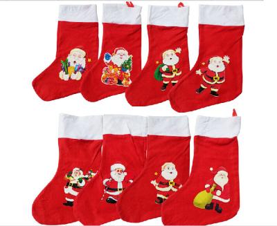 China 16 Inch Christmas Santa Stocking Plush Gift Holiday Decoration OEM Custom Logo SGS Certified for sale